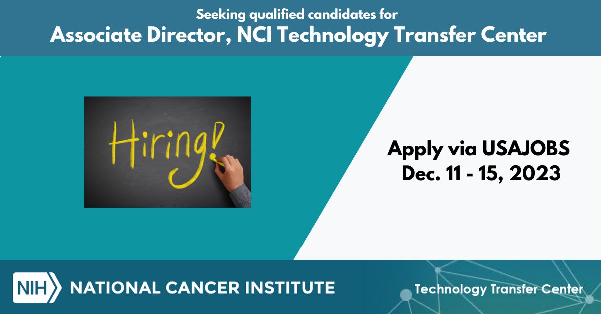 NCI Technology Transfer Center on LinkedIn: #techtransfer #hiring NCI Technology Transfer Center on LinkedIn: #techtransfer #hiring