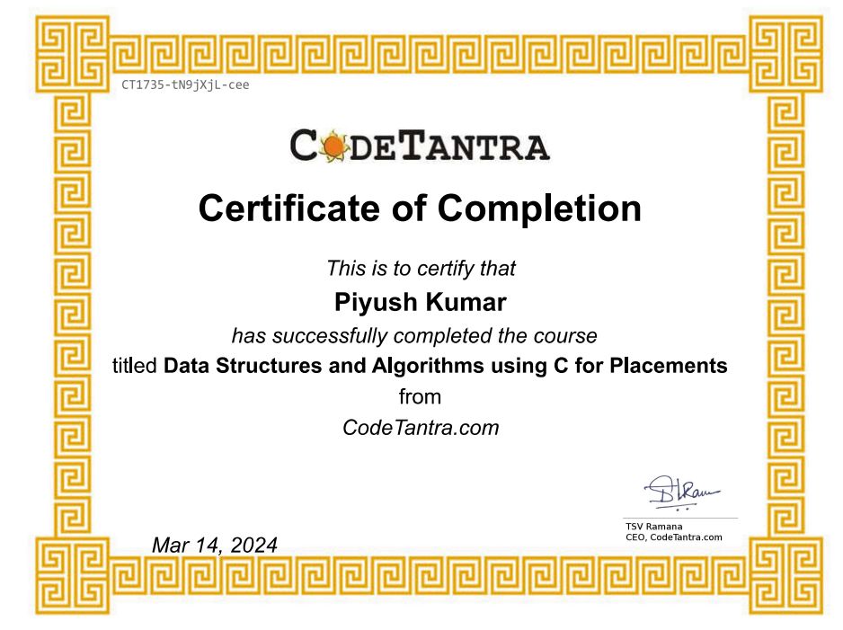 PIYUSH KUMAR on LinkedIn: #datastructures #algorithms #cprogramming # ... PIYUSH KUMAR on LinkedIn: #datastructures #algorithms #cprogramming # ...