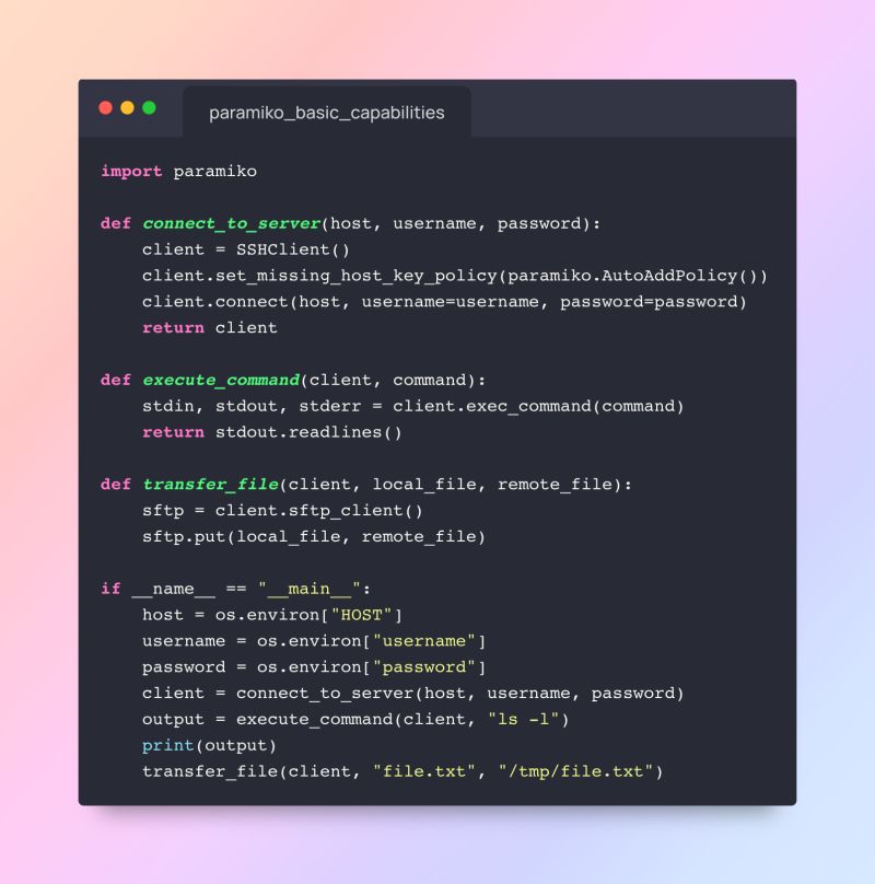 Jairaj Sahgal on LinkedIn: #paramiko #ssh #remoteservers #automation # ... Jairaj Sahgal on LinkedIn: #paramiko #ssh #remoteservers #automation # ...