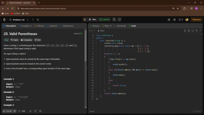 Anmol Sharma on LinkedIn: #codingchallenge #day14 #validparentheses Anmol Sharma on LinkedIn: #codingchallenge #day14 #validparentheses