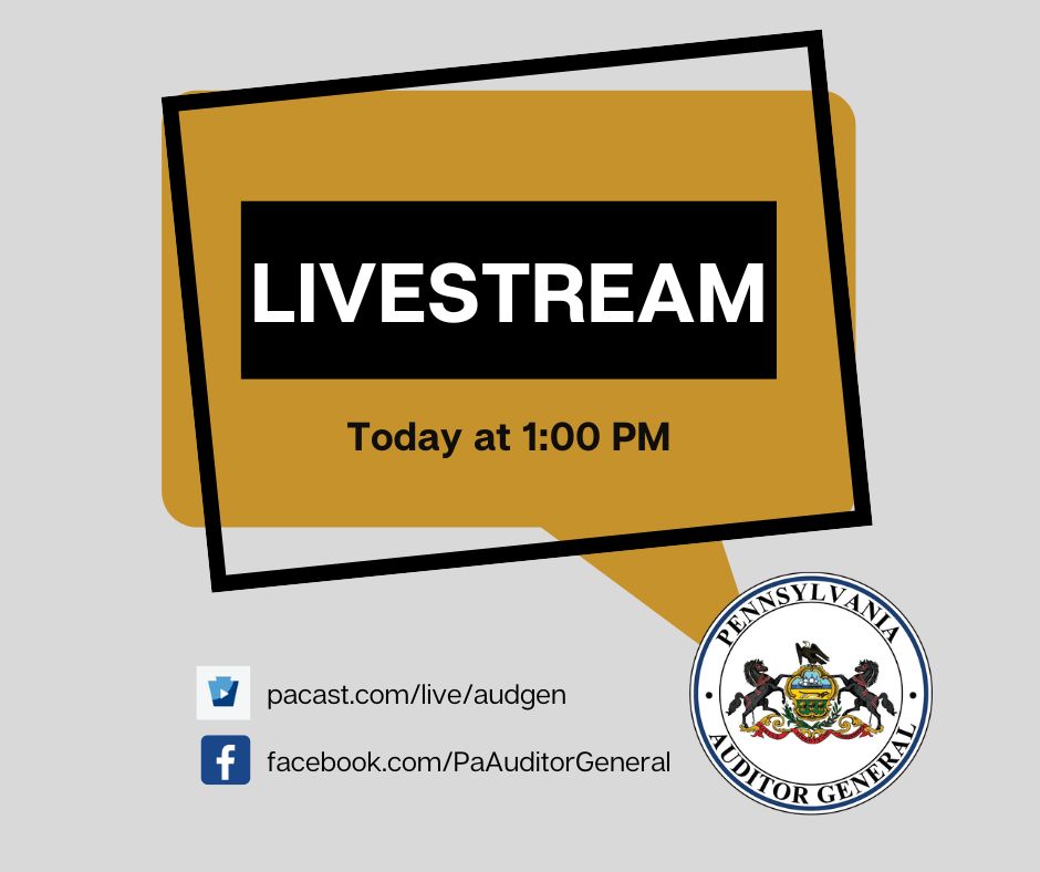 Pennsylvania Auditor General on LinkedIn: TODAY at 1PM! We’re ... Pennsylvania Auditor General on LinkedIn: TODAY at 1PM! We’re ...