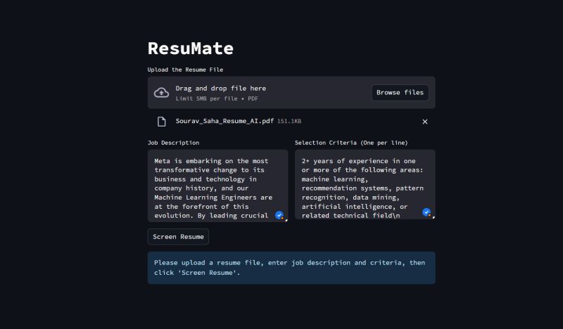 Sourav Saha on LinkedIn: #resumescreening #aiinhr #techproject # ... Sourav Saha on LinkedIn: #resumescreening #aiinhr #techproject # ...