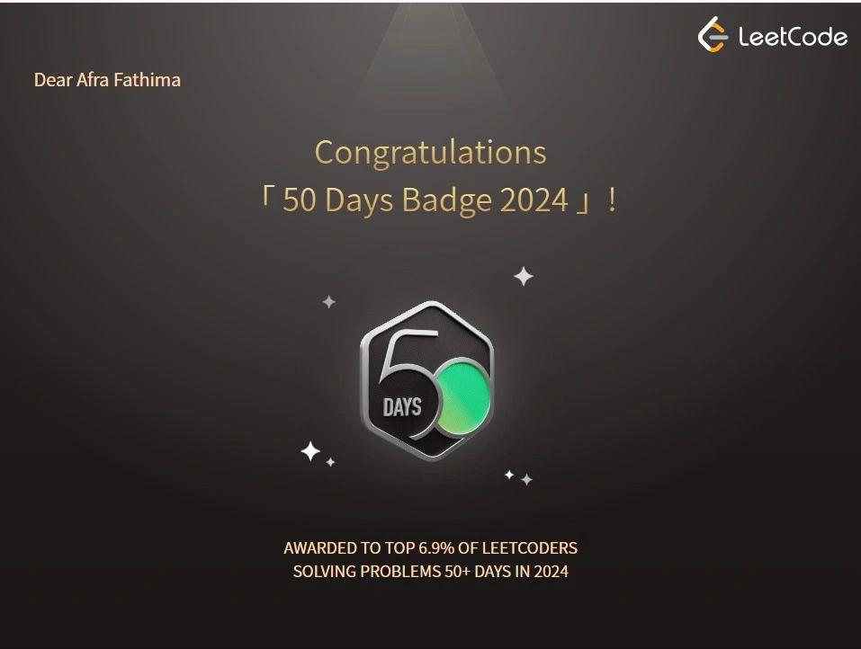 Afra Fathima on LinkedIn: #leetcode #coding #programming # ... Afra Fathima on LinkedIn: #leetcode #coding #programming # ...
