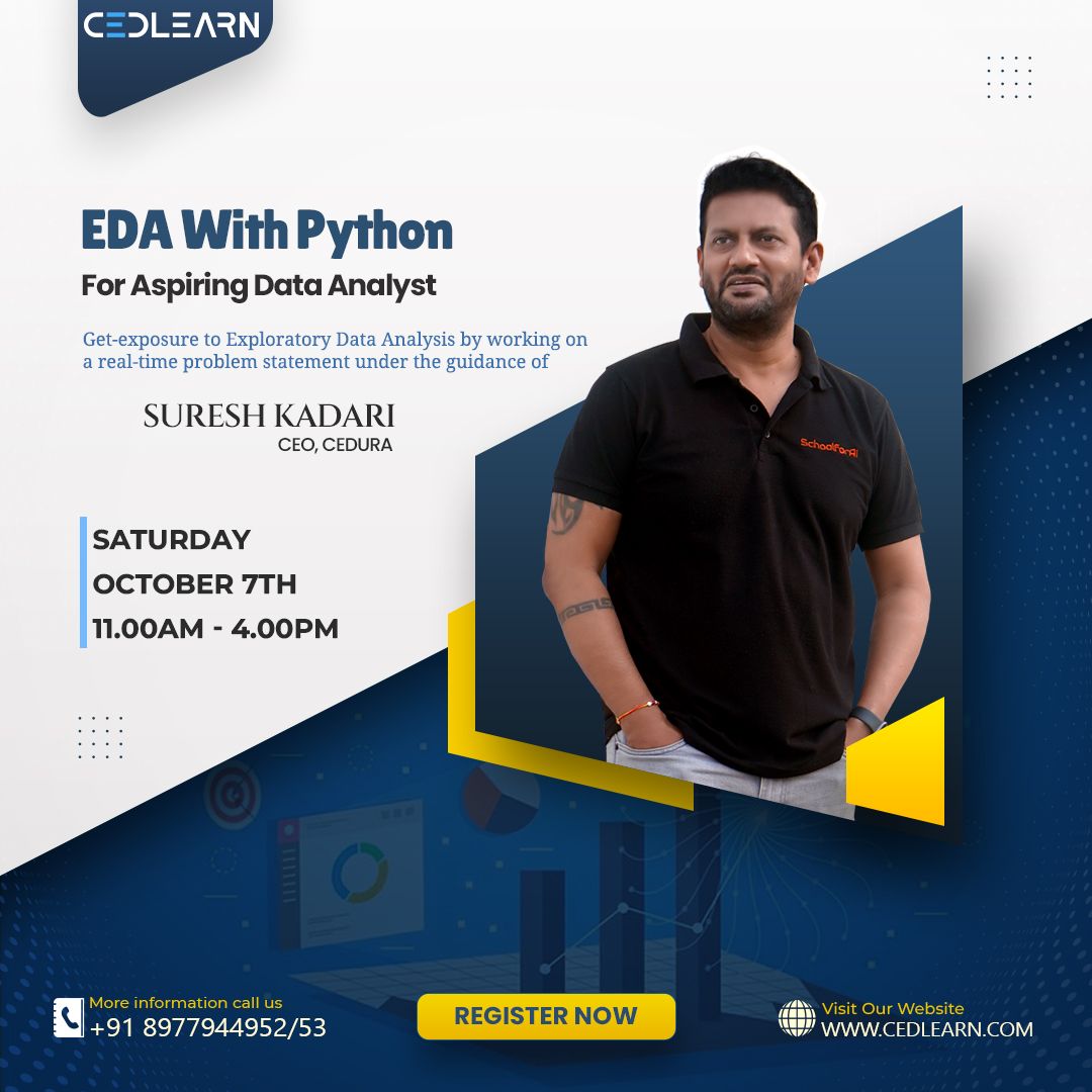 Join Python with EDA session by CEDLEARN | Cedlearn posted on the topic ... Join Python with EDA session by CEDLEARN | Cedlearn posted on the topic ...