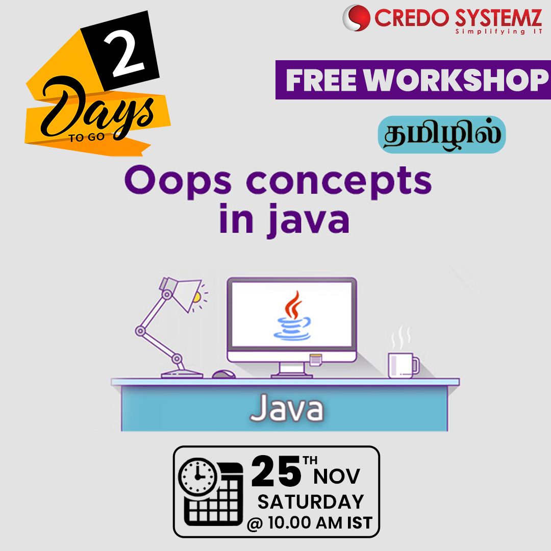 CREDO SYSTEMZ on LinkedIn: #java #oop #programmingworkshop # ... CREDO SYSTEMZ on LinkedIn: #java #oop #programmingworkshop # ...