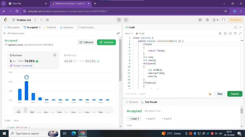 Tejaswini Mane on LinkedIn: #day #100dayschallenge #leetcode #java #dsa ... Tejaswini Mane on LinkedIn: #day #100dayschallenge #leetcode #java #dsa ...