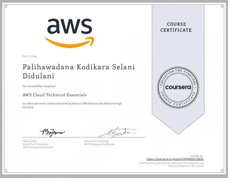 Selani Didulani on LinkedIn: #aws Selani Didulani on LinkedIn: #aws