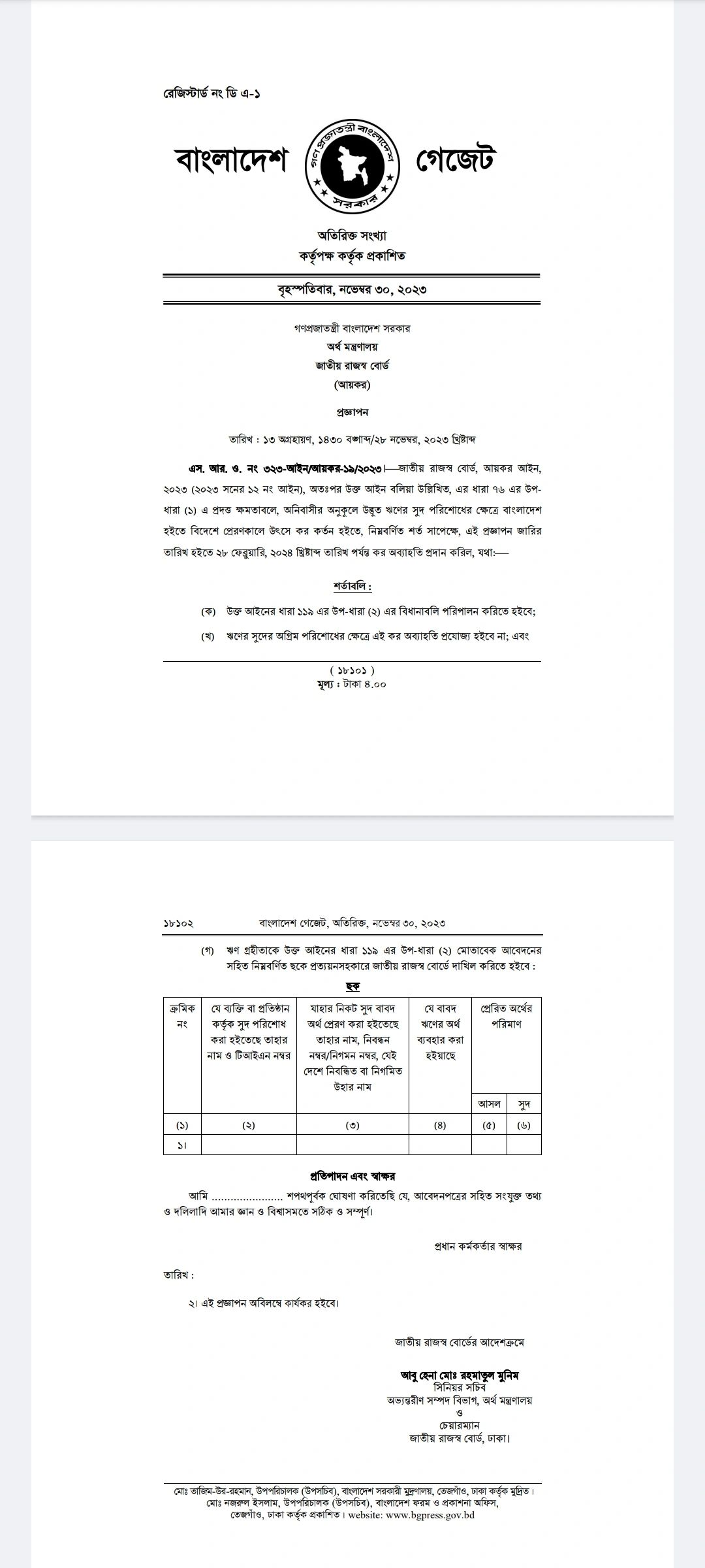 Md. Sana Ullah on LinkedIn: Tax exemption SRO on interest of Foreign Loan Md. Sana Ullah on LinkedIn: Tax exemption SRO on interest of Foreign Loan