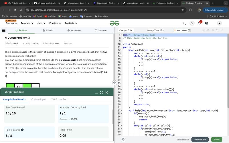 Yuvam Kumar on LinkedIn: #geeksforgeeks #codingchallenge #nqueens # ... Yuvam Kumar on LinkedIn: #geeksforgeeks #codingchallenge #nqueens # ...