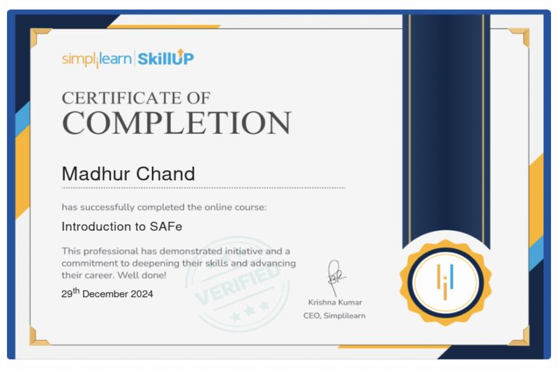 Madhur Chand PMP® CSM® on LinkedIn: 📢 I am super excited to share that ... Madhur Chand PMP® CSM® on LinkedIn: 📢 I am super excited to share that ...