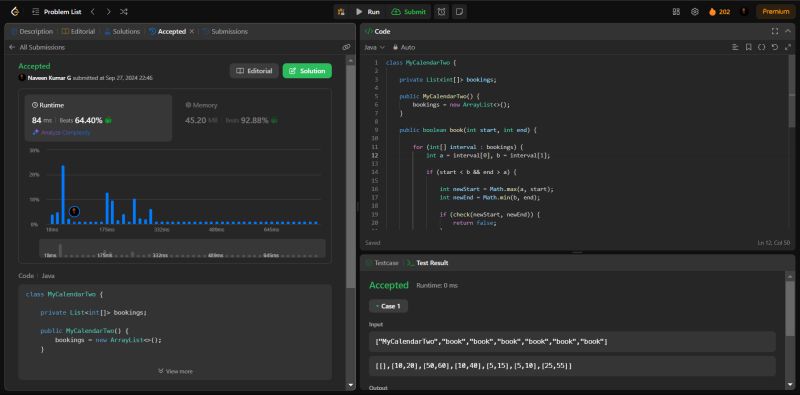 Naveen Kumar on LinkedIn: Leetcode problem of the day : MY Calender-II ... Naveen Kumar on LinkedIn: Leetcode problem of the day : MY Calender-II ...