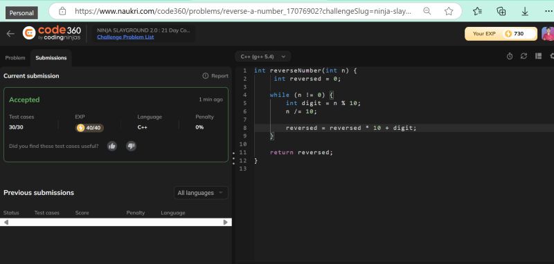 Subrata Mondal on LinkedIn: #day6 #ninjasslayground #codingninjas Subrata Mondal on LinkedIn: #day6 #ninjasslayground #codingninjas
