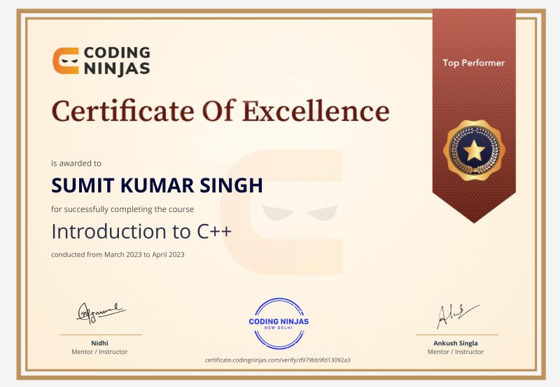 Sumit Singh on LinkedIn: #codingninjas Sumit Singh on LinkedIn: #codingninjas
