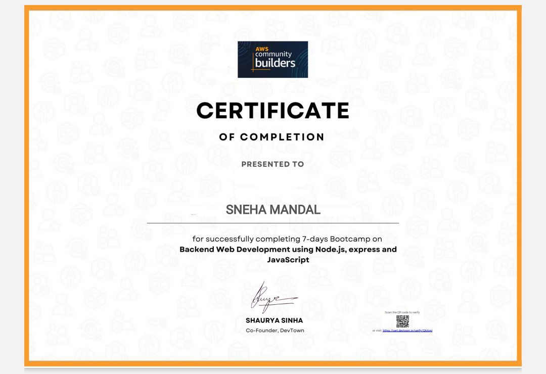 Sneha Mandal on LinkedIn: #nodejs #express #webdevelopment # ... Sneha Mandal on LinkedIn: #nodejs #express #webdevelopment # ...