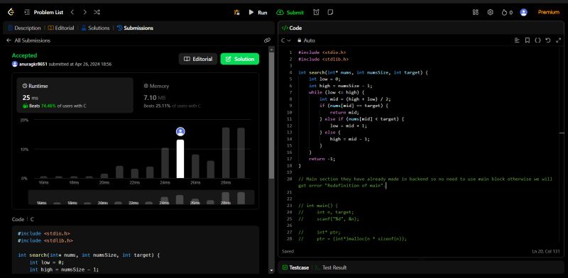 ANURAG KUMAR on LinkedIn: #leetcode #binarysearch #cprogramming # ... ANURAG KUMAR on LinkedIn: #leetcode #binarysearch #cprogramming # ...