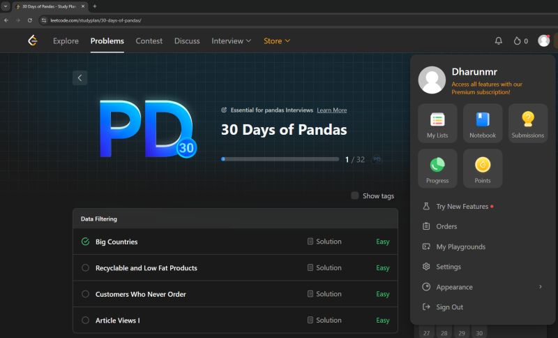 #datascience #pandas #leetcode #sql #problemsolving | Dharun MR #datascience #pandas #leetcode #sql #problemsolving | Dharun MR