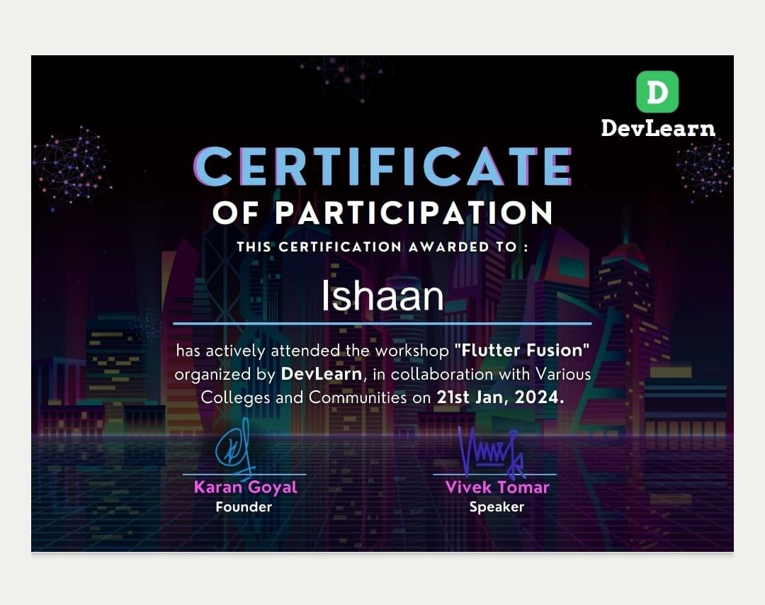 Ishaan Rai on LinkedIn: #flutter #flutterdev #devlearn #appdevelopment ... Ishaan Rai on LinkedIn: #flutter #flutterdev #devlearn #appdevelopment ...