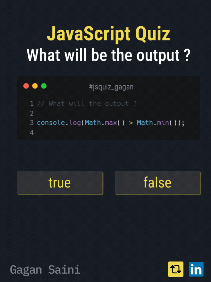 Gagan's JavaScript quiz by Gagan (me) | Gagan Saini posted on the topic ... Gagan's JavaScript quiz by Gagan (me) | Gagan Saini posted on the topic ...
