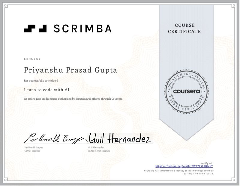 Priyanshu Prasad Gupta on LinkedIn: #ai #coding #scrimba #techskills # ... Priyanshu Prasad Gupta on LinkedIn: #ai #coding #scrimba #techskills # ...