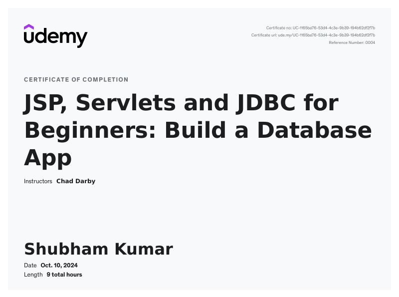 Shubham Kumar on LinkedIn: #java #jsp #servlets #jdbc #webdevelopment # ... Shubham Kumar on LinkedIn: #java #jsp #servlets #jdbc #webdevelopment # ...