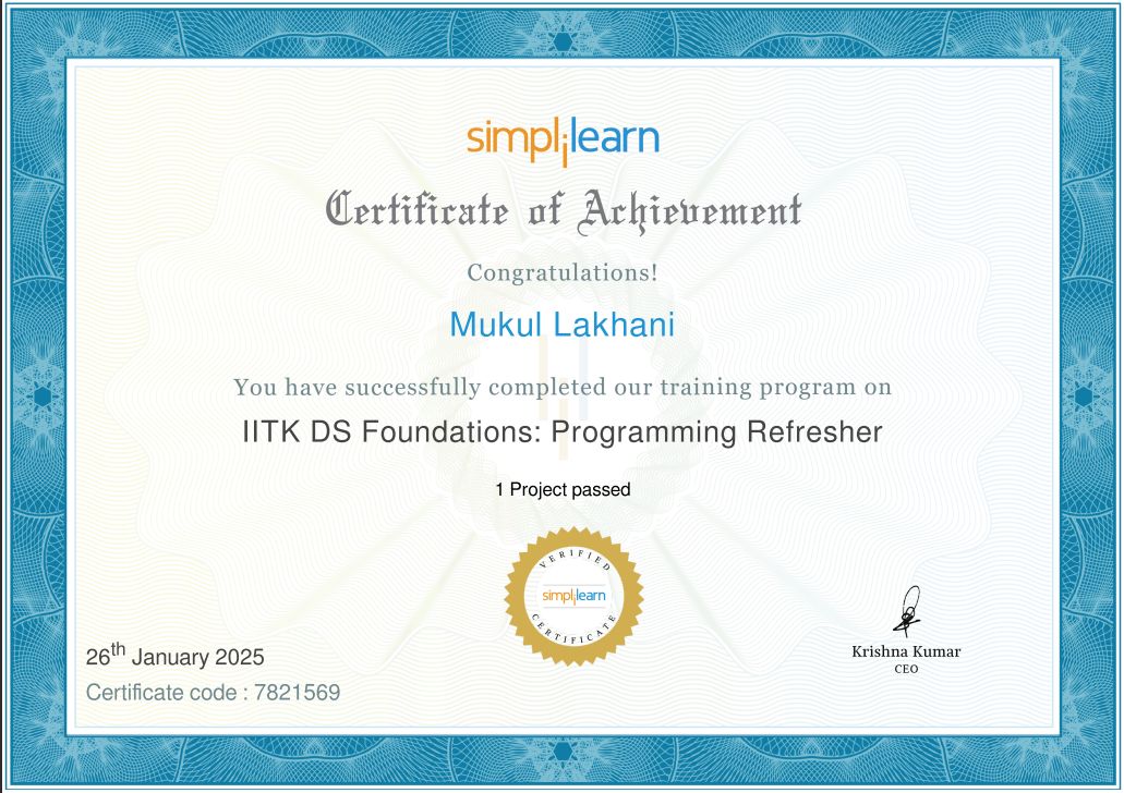 #pythonprogramming #datascience #iitk #lifelonglearning… | Mukul Lakhani #pythonprogramming #datascience #iitk #lifelonglearning… | Mukul Lakhani