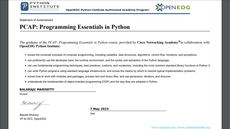 Balaraju Marisetti on LinkedIn: #python #cisco #networking #opportunity Balaraju Marisetti on LinkedIn: #python #cisco #networking #opportunity