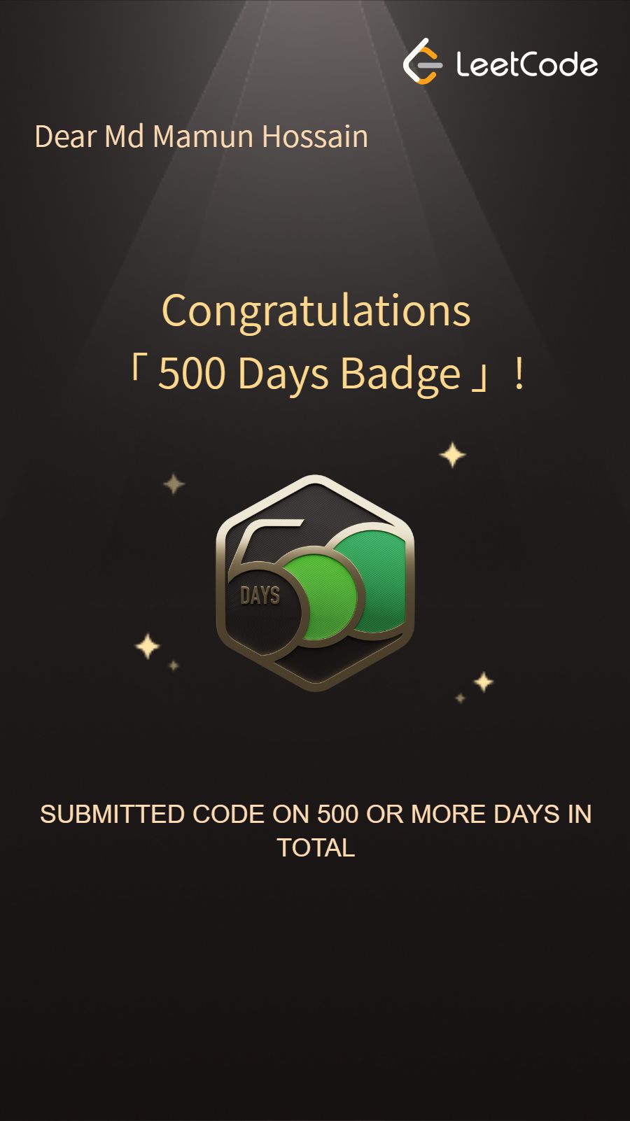 #leetcode #milestone #coding #problemsolving #growthmindset… | Hossain ... #leetcode #milestone #coding #problemsolving #growthmindset… | Hossain ...