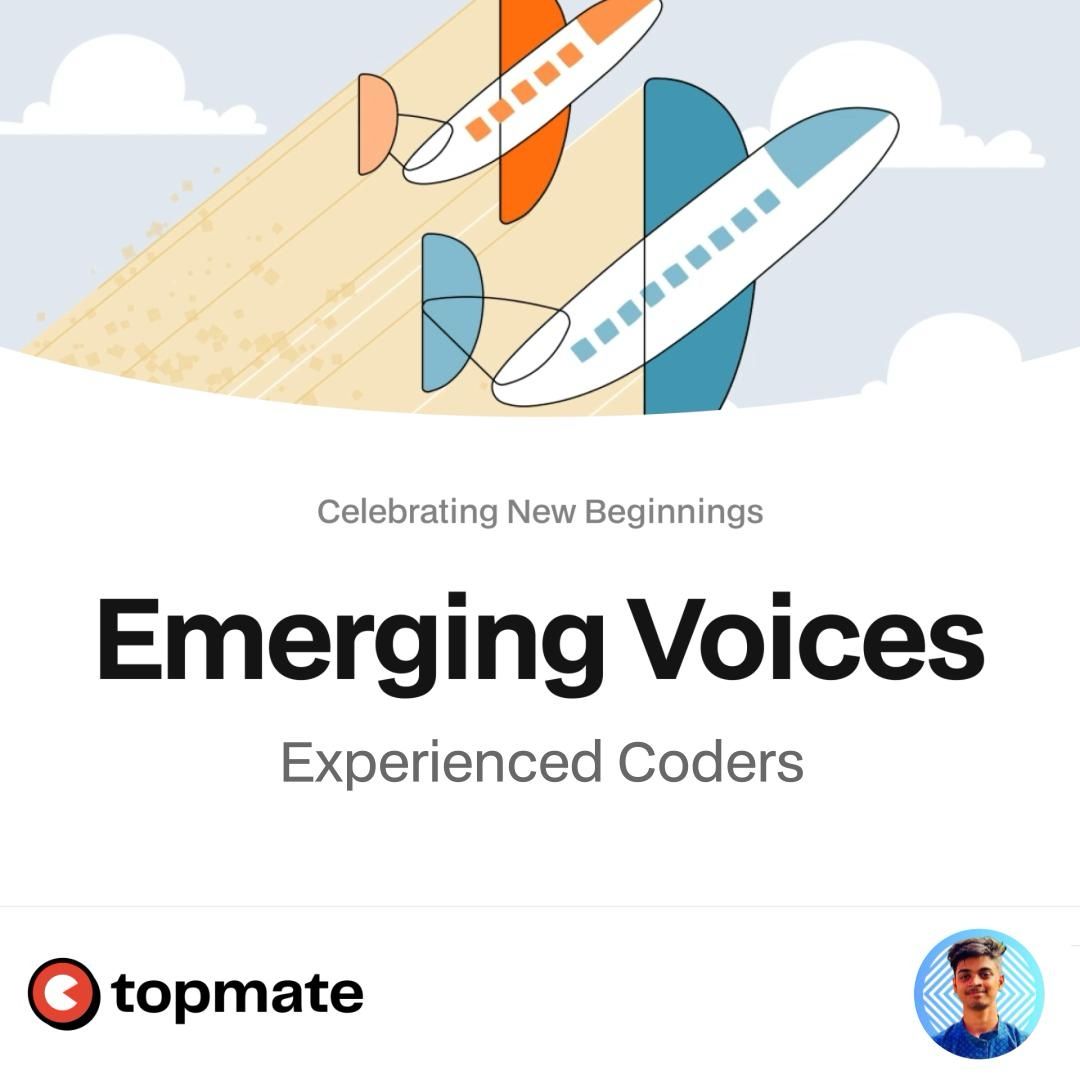 #freshfaces #topmate #growth2025 #experiencedcoders #emergingvoices ... #freshfaces #topmate #growth2025 #experiencedcoders #emergingvoices ...