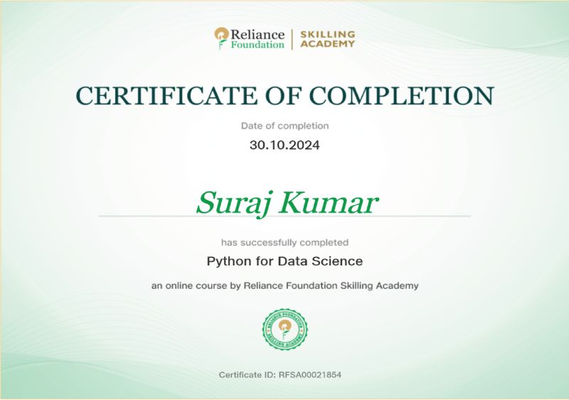 SURAJ KUMAR K on LinkedIn: #datascience #pythonfordatascience # ... SURAJ KUMAR K on LinkedIn: #datascience #pythonfordatascience # ...