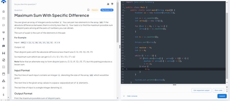 Day 35 on AccioJob portal and solved 2 problem and further description ... Day 35 on AccioJob portal and solved 2 problem and further description ...