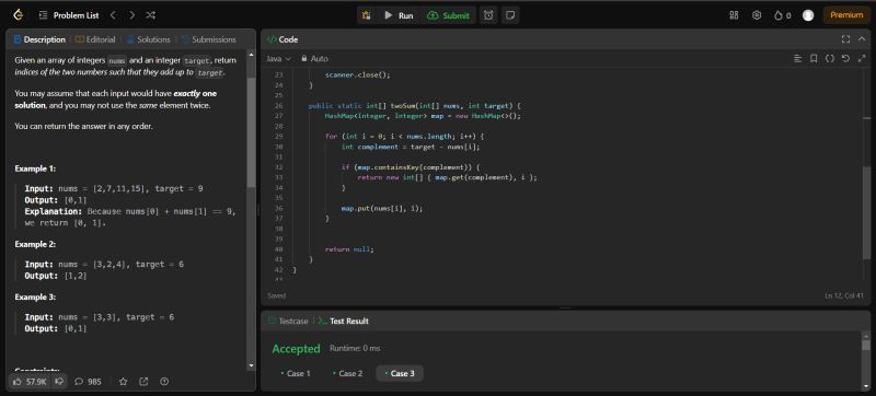 How I solved Two Sum problem on LeetCode | Sasank Reddy Venna posted on ... How I solved Two Sum problem on LeetCode | Sasank Reddy Venna posted on ...
