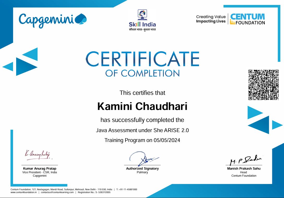 Kamini Chaudhari on LinkedIn: #javatraining #centumfoundation # ... Kamini Chaudhari on LinkedIn: #javatraining #centumfoundation # ...