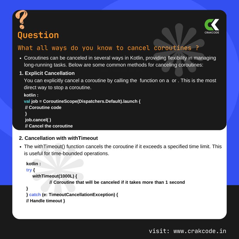 CrakCode on LinkedIn: #kotlin #coroutines #concurrency # ... CrakCode on LinkedIn: #kotlin #coroutines #concurrency # ...