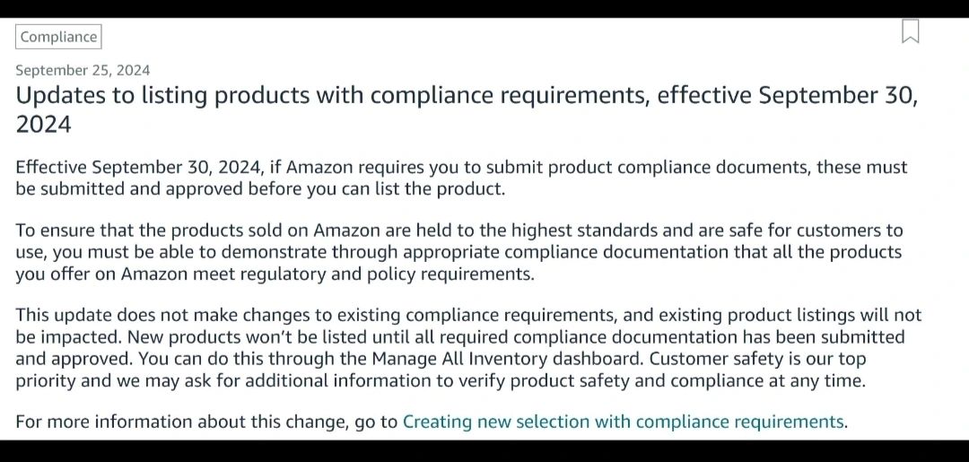 Asveen M on LinkedIn: ***Seller Central update*** New Compliance ... Asveen M on LinkedIn: ***Seller Central update*** New Compliance ...