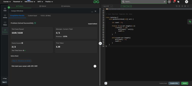 #gfg #160daysofcode #java #dsa #codingchallenge #keeplearning | Aarthi M #gfg #160daysofcode #java #dsa #codingchallenge #keeplearning | Aarthi M