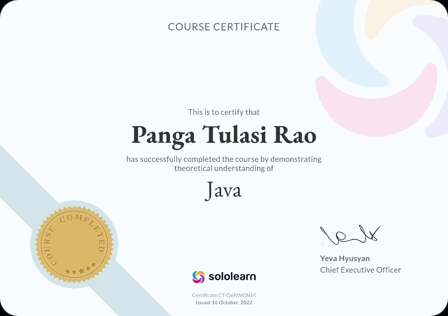 Tulasi Rao Panga on LinkedIn: #javaprogramming #learningjourney # ... Tulasi Rao Panga on LinkedIn: #javaprogramming #learningjourney # ...