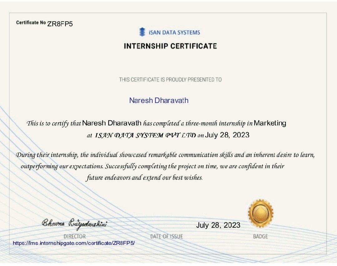 I am excited to say that I have completed my 3months intership program ... I am excited to say that I have completed my 3months intership program ...