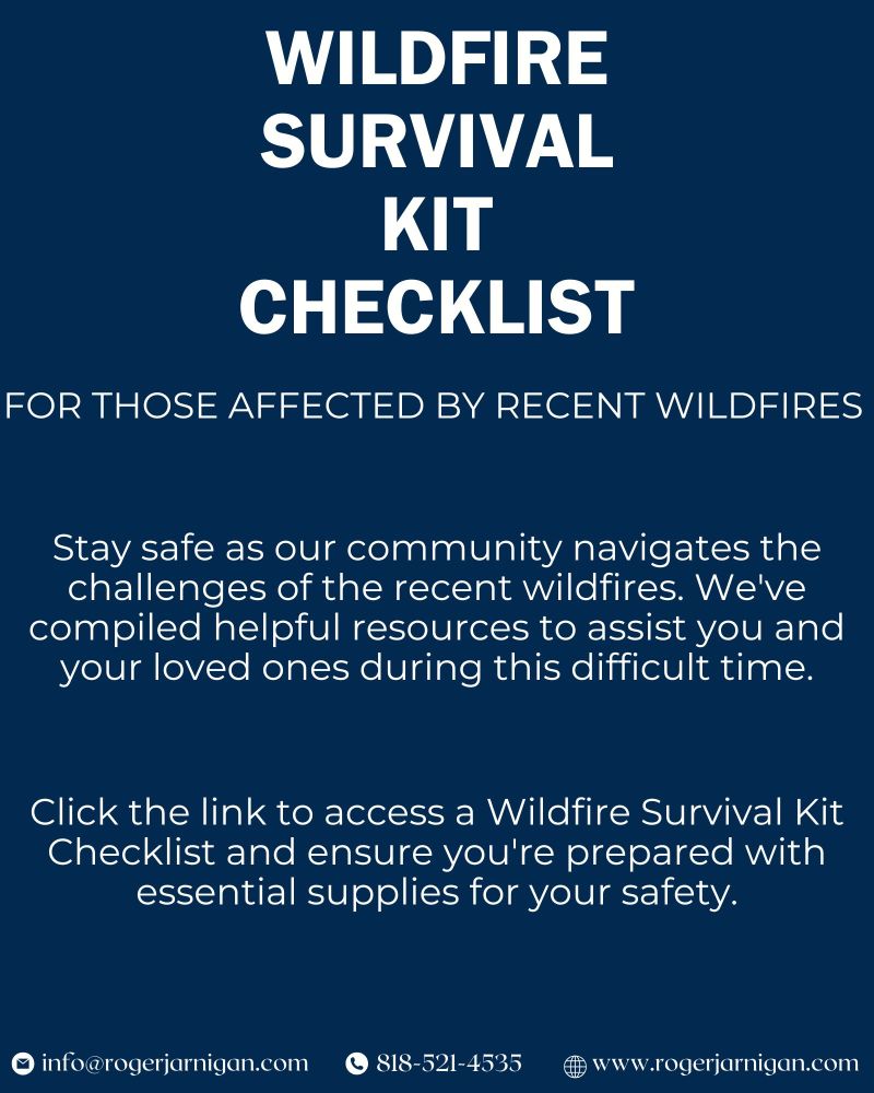 Roger Jarnigan Real Estate Advisor on LinkedIn: 🚨 Wildfire Survival Kit ... Roger Jarnigan Real Estate Advisor on LinkedIn: 🚨 Wildfire Survival Kit ...