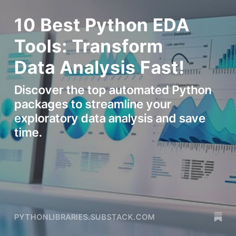 Meng Li on LinkedIn: 10 Best Python EDA Tools: Transform Data Analysis… Meng Li on LinkedIn: 10 Best Python EDA Tools: Transform Data Analysis…