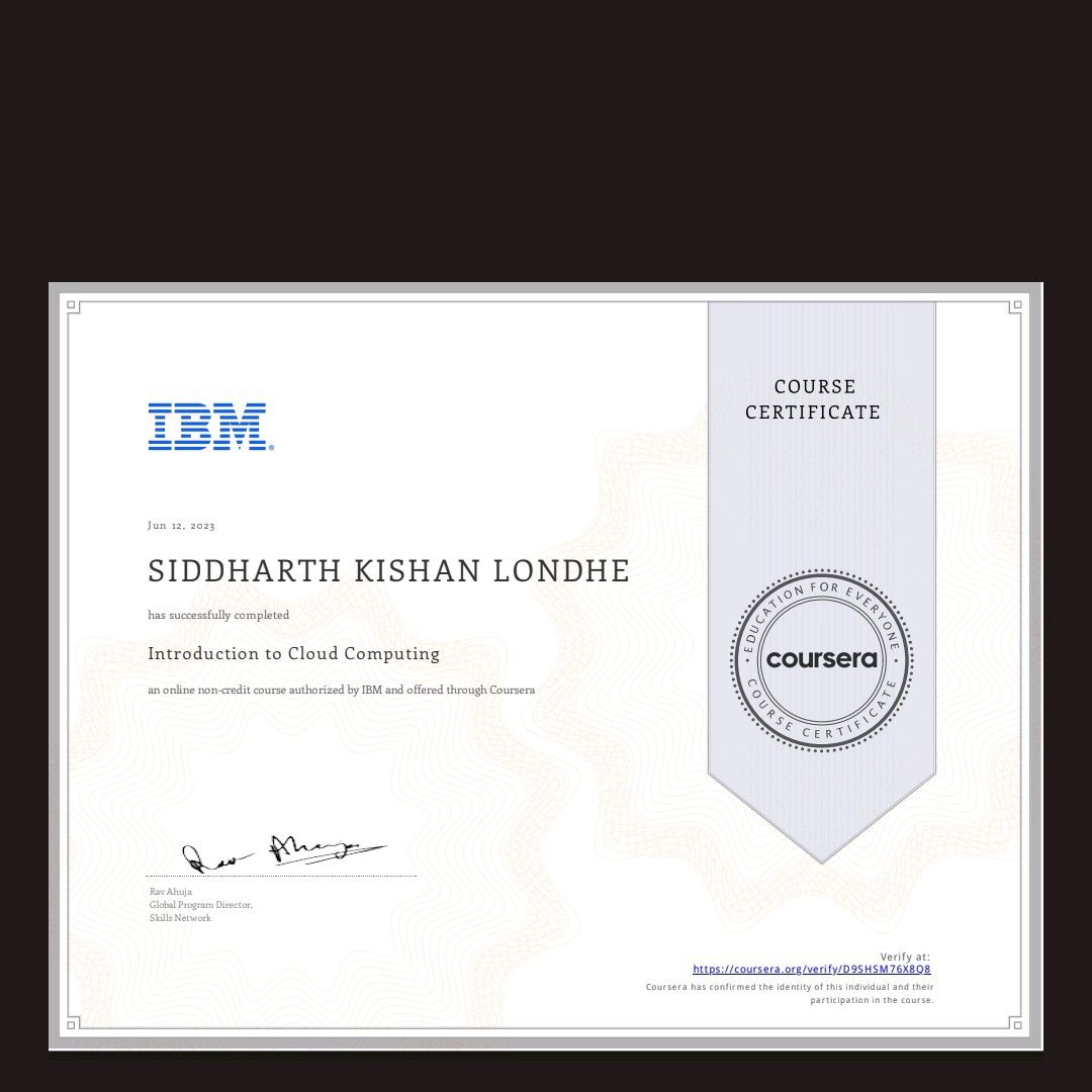 Siddharth Londhe on LinkedIn: #cloudcomputing #certificationachievement Siddharth Londhe on LinkedIn: #cloudcomputing #certificationachievement