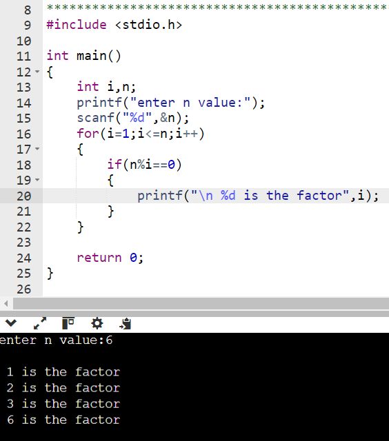Shaik Tajima on LinkedIn: #cprogramming #factorsofnumber #shaiktajima # ... Shaik Tajima on LinkedIn: #cprogramming #factorsofnumber #shaiktajima # ...