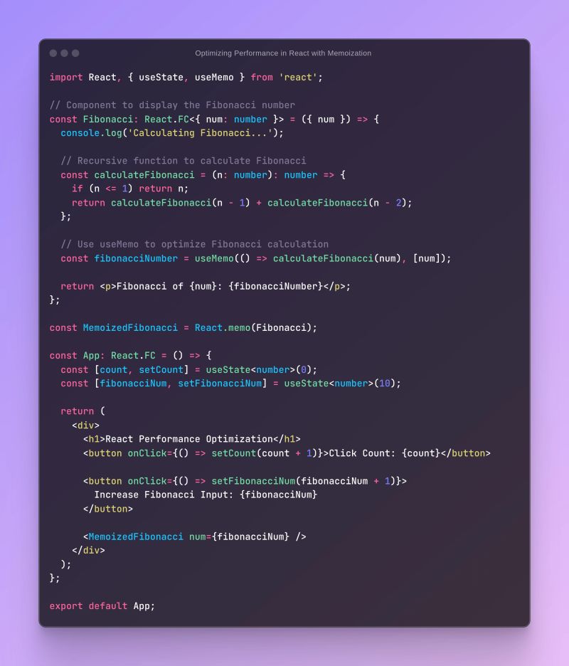 #react #typescript #webperformance #memoization #optimization #webdev ... #react #typescript #webperformance #memoization #optimization #webdev ...