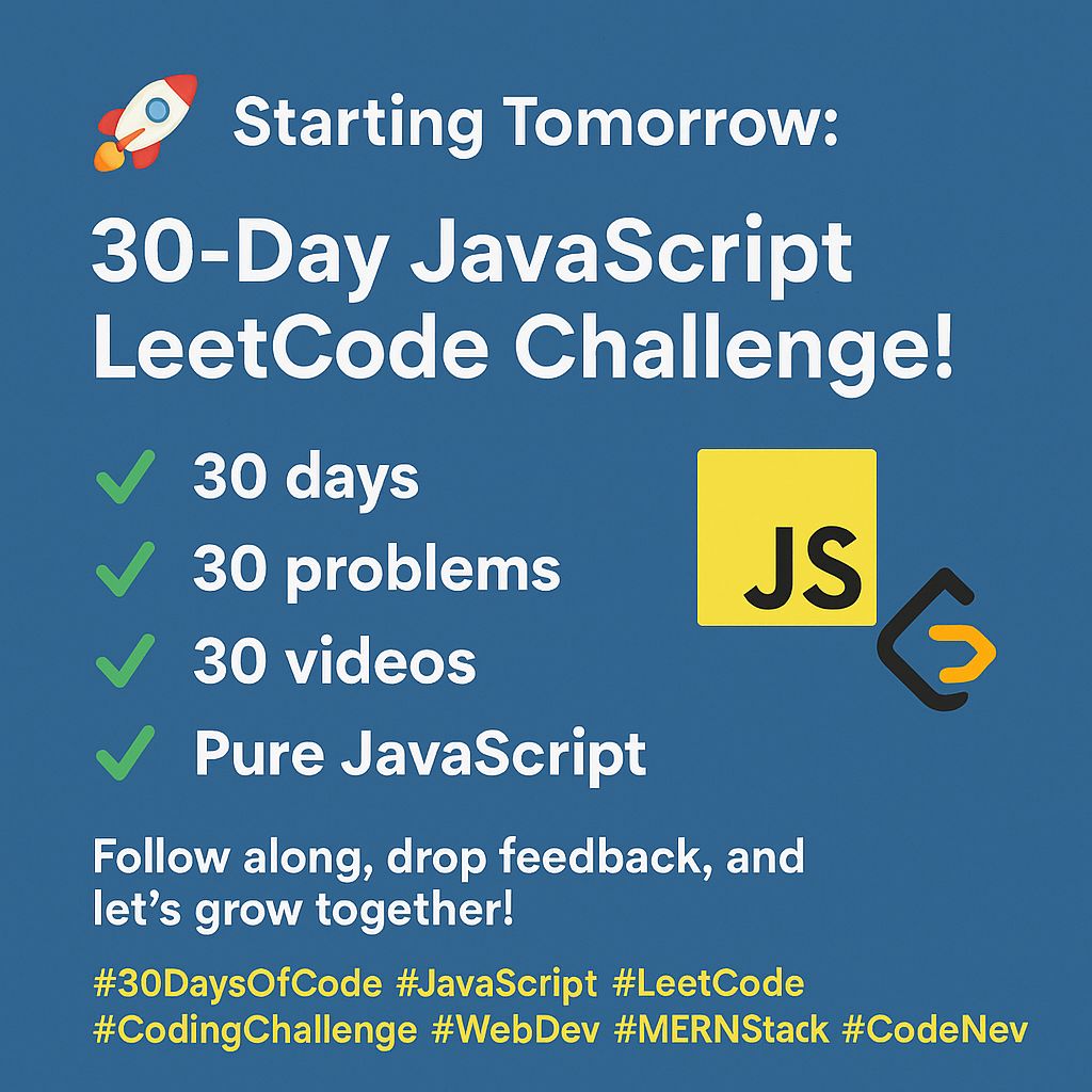 #30daysofcode #javascript #leetcode #codingchallenge #webdev #mernstack ... #30daysofcode #javascript #leetcode #codingchallenge #webdev #mernstack ...
