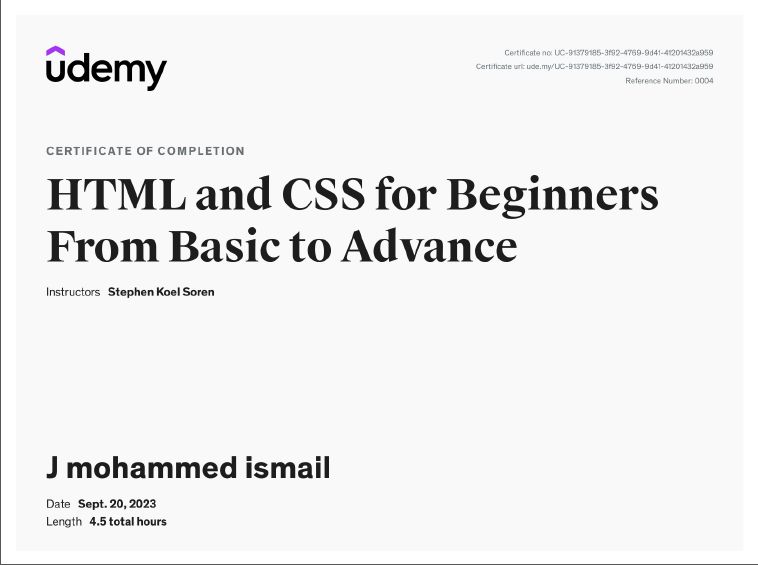 Mohammed Ismail on LinkedIn: HTML and CSS for Beginners From Basic to ... Mohammed Ismail on LinkedIn: HTML and CSS for Beginners From Basic to ...