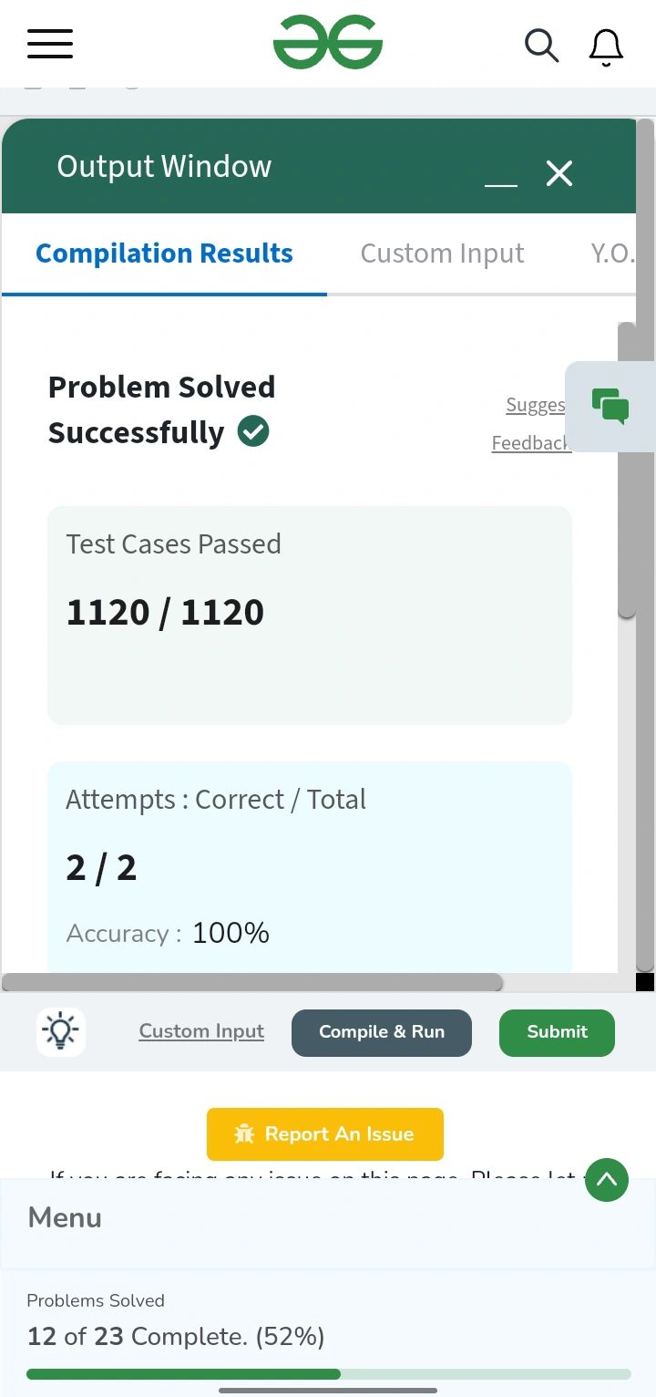 #dsa #codingchallenge #problemsolving #geeksforgeeks #codingjourney ... #dsa #codingchallenge #problemsolving #geeksforgeeks #codingjourney ...