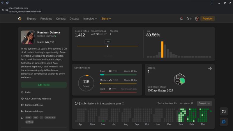 Day 84 of #100daysofcodechallenge | Kumkum Dahreja posted on the topic ... Day 84 of #100daysofcodechallenge | Kumkum Dahreja posted on the topic ...