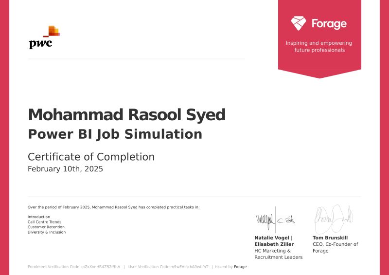 Mohammad Rasool Syed on LinkedIn: #powerbi #pwc #forage #dashboard # ... Mohammad Rasool Syed on LinkedIn: #powerbi #pwc #forage #dashboard # ...