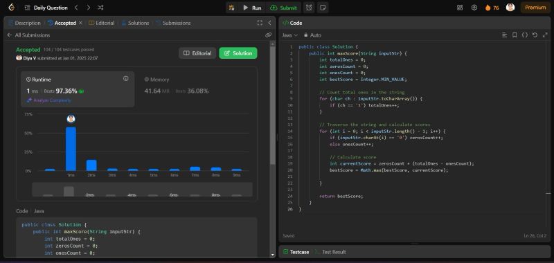 Diya V on LinkedIn: #leetcode #100daysofcode Diya V on LinkedIn: #leetcode #100daysofcode