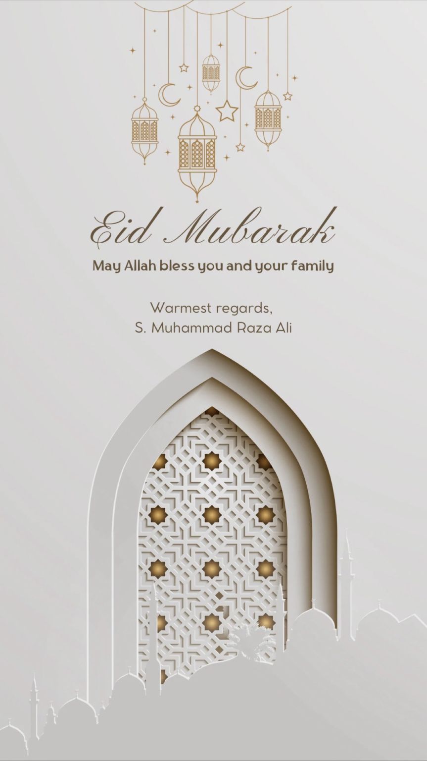 S. Muhammad Raza di LinkedIn: Eid Mubarak 😊 S. Muhammad Raza di LinkedIn: Eid Mubarak 😊