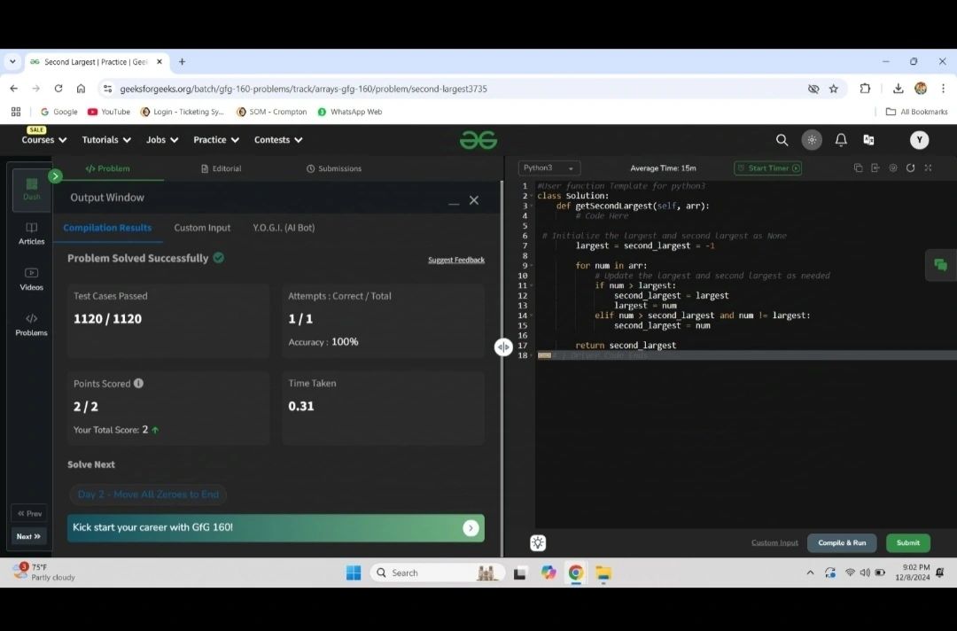 Dayakar Yeliganti on LinkedIn: #geekstreak2024 #dsa #gfg160 # ... Dayakar Yeliganti on LinkedIn: #geekstreak2024 #dsa #gfg160 # ...